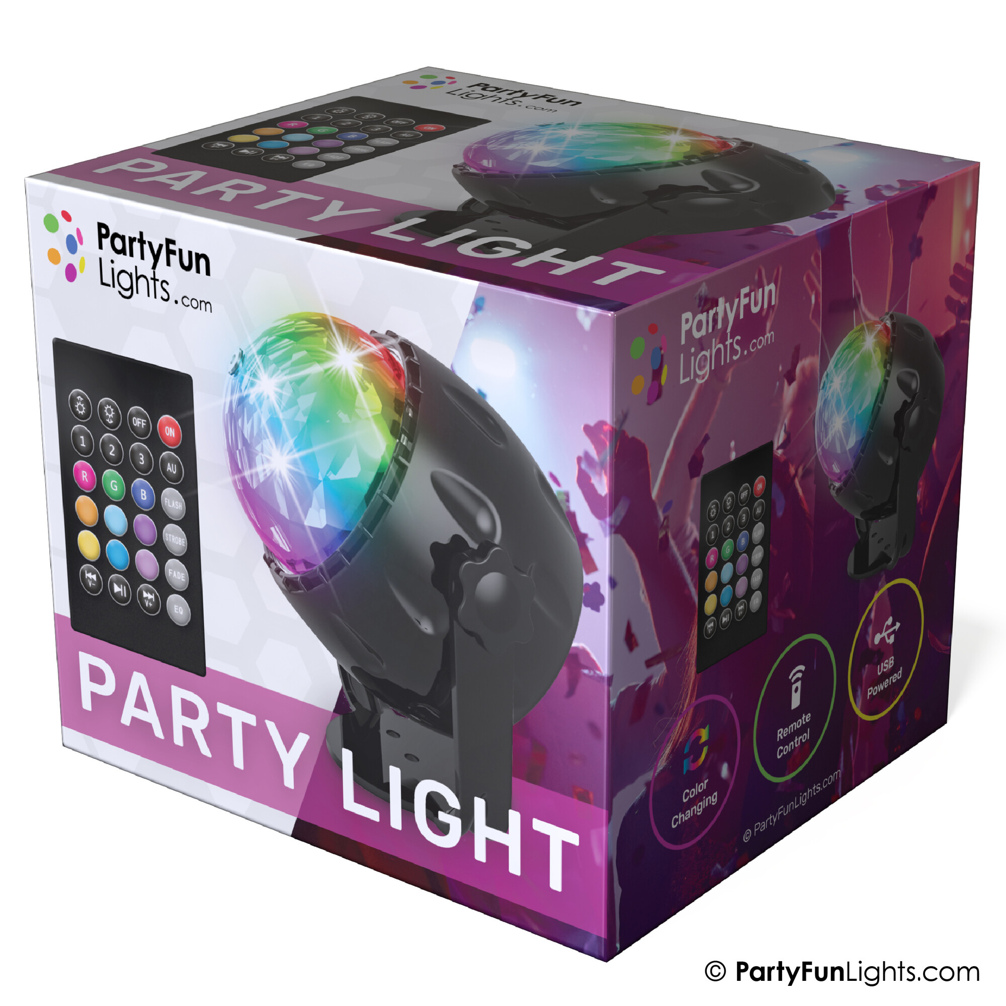 LED Party Light with Remote Control - PartyFunLights