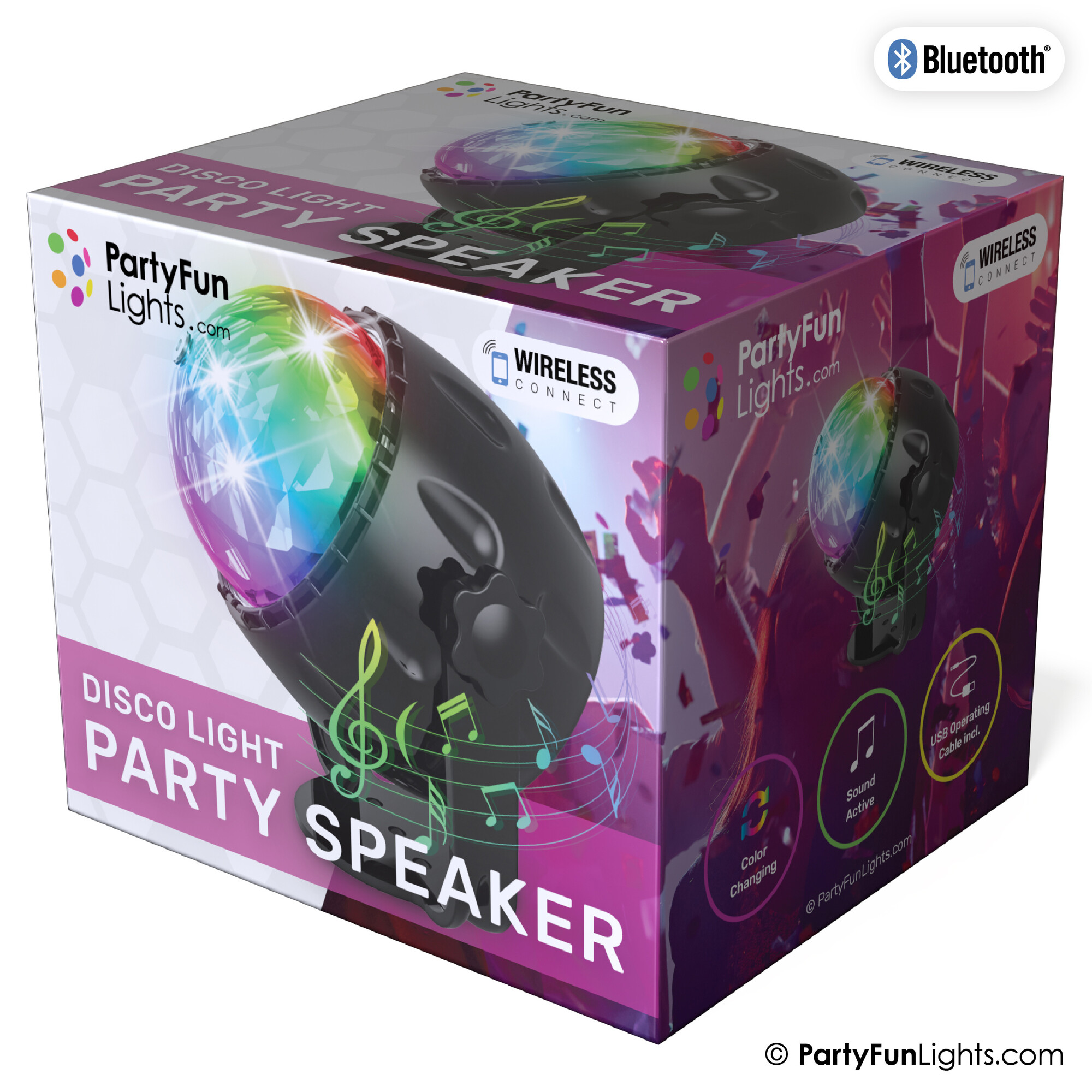 Disco Light Party Speaker with Remote Control - PartyFunLights