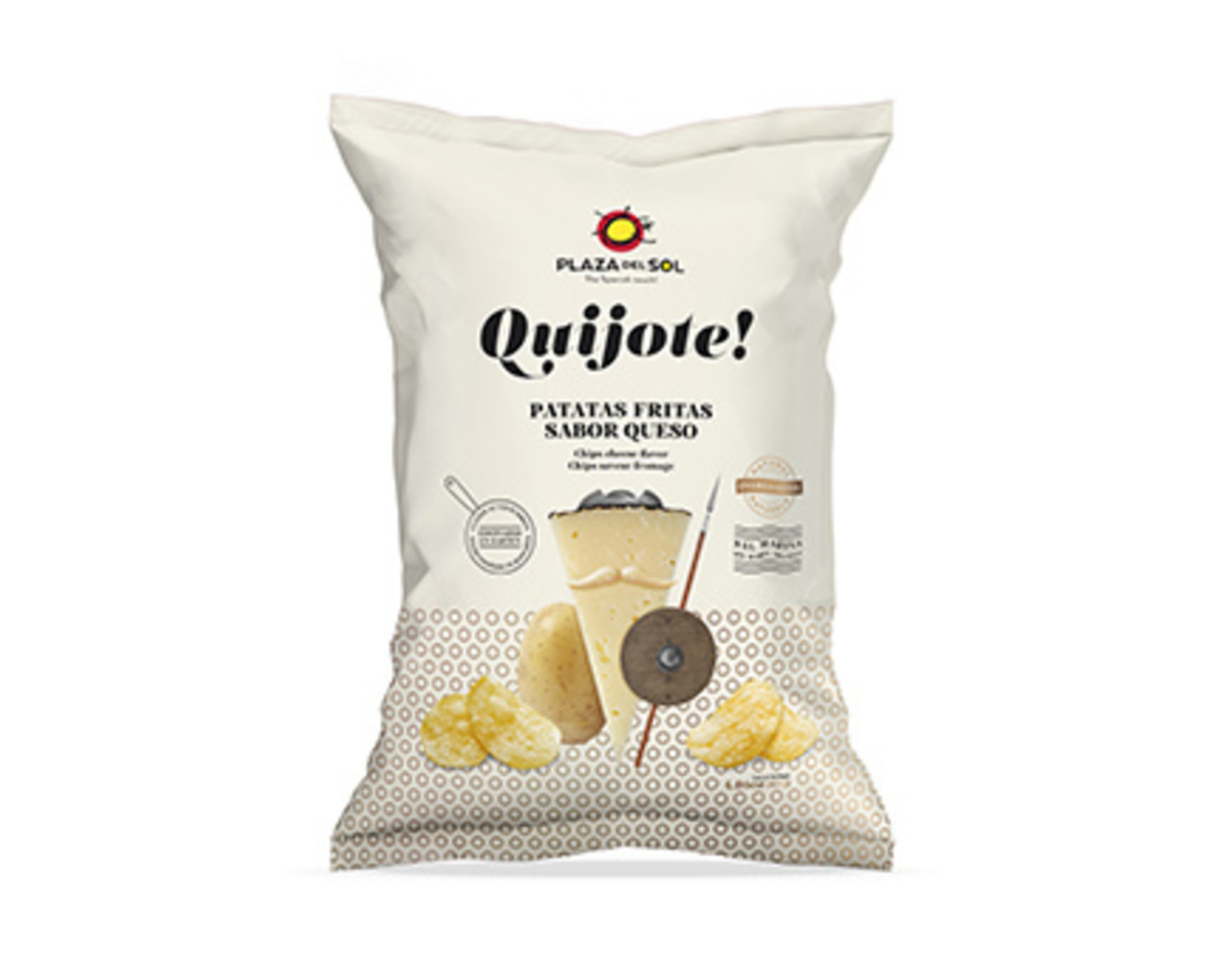 Plaza del Sol Chips met Manchego kaas wit 115gr - Rehafood.nl