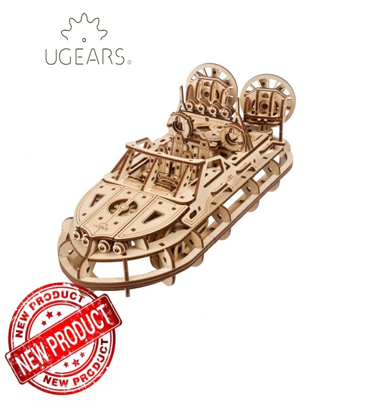 Ugears Reddingshovercraft - Modelbouw - hout - Toys enThings Vlaardingen
