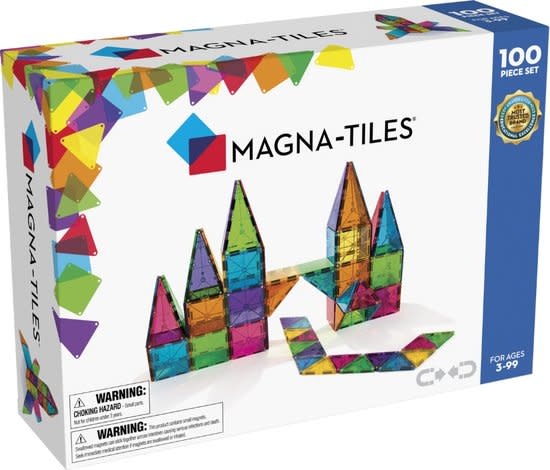 MAGNA-TILES® Clear Colors 100 Piece Set - Toys enThings Vlaardingen