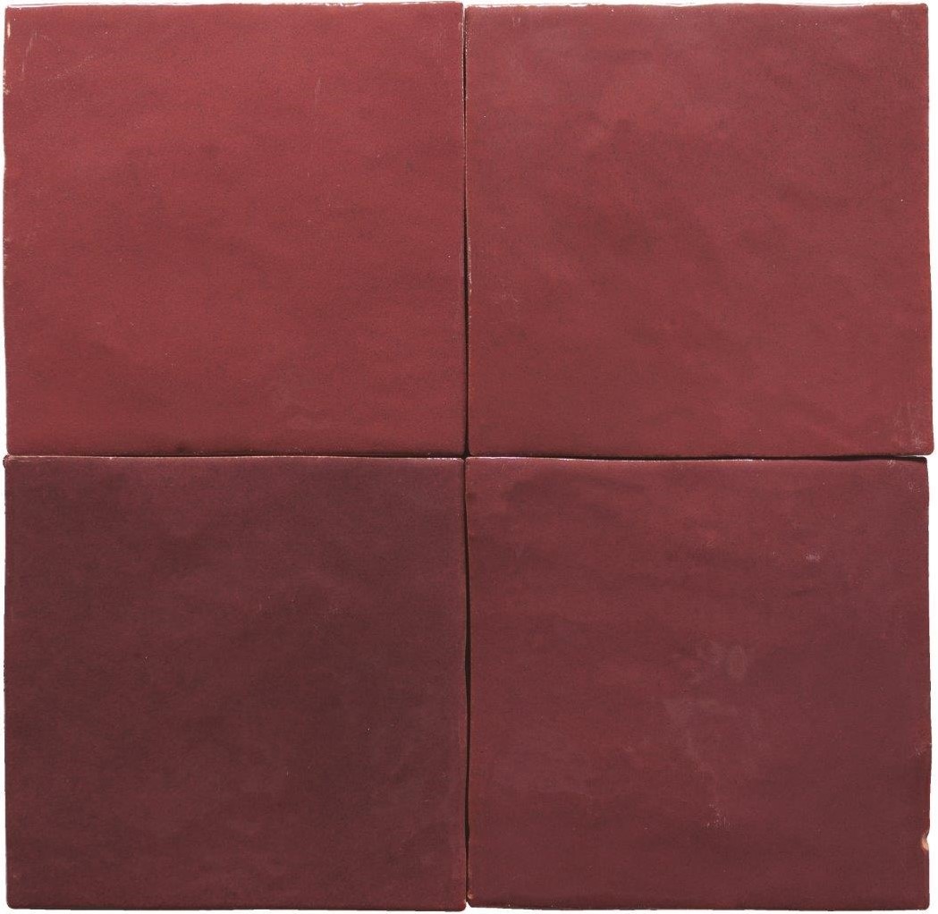 Wandtegel Marrakech Zellige Rood 10x10 cm - Tegelfabriek Nederland