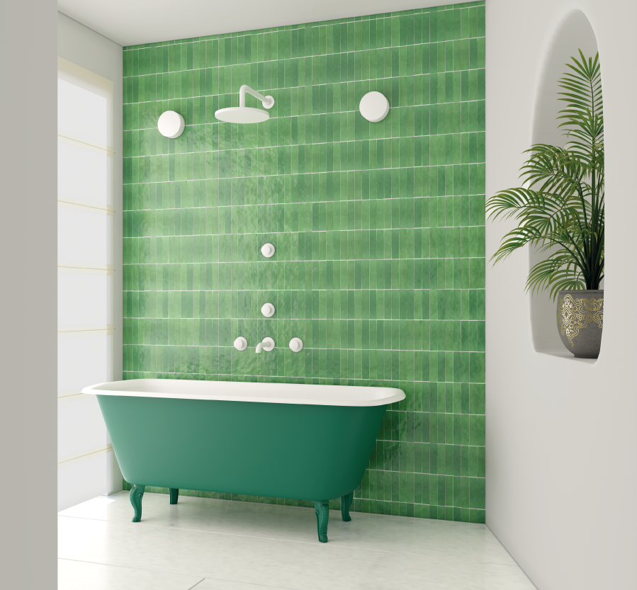 Marrakech Zelij Verde Botella 5x20 cm - Tegelfabriek Nederland