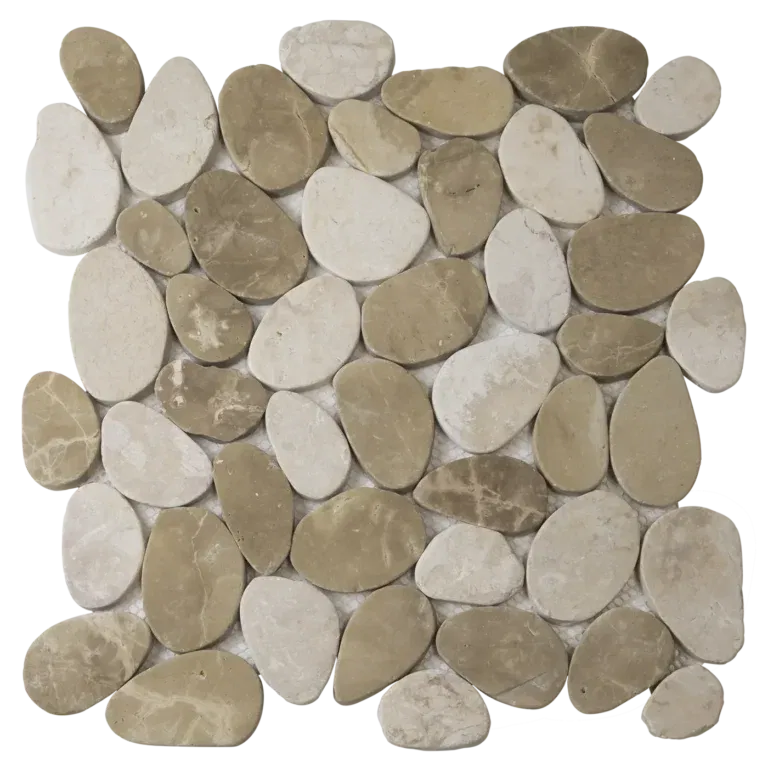 The Mosaic Factory Marble Pebbles Brown Mix NMP800 - Tegelfabriek Nederland