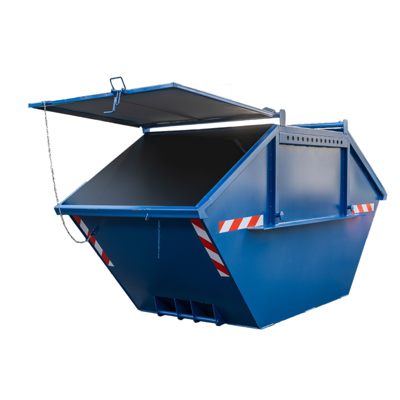 Skip container with lid 7 cbm DIN 30720-1 standard
