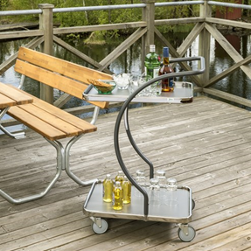 Service Trolley TABLE TROLLEY 2 levels for shops ergonomic and modern