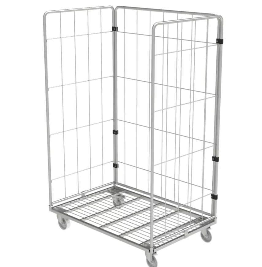 Maxi Steel Roll Container with 3 sides with Electro Zinc demountable