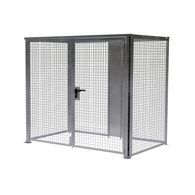 Security Cage for Storage Hot Dip Galvanized with top floor anchoring