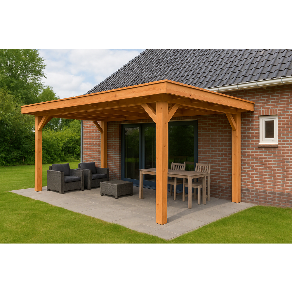 Overkapping aan huis kopen? Douglas overkapping 300 x 700 x 250 cm ...