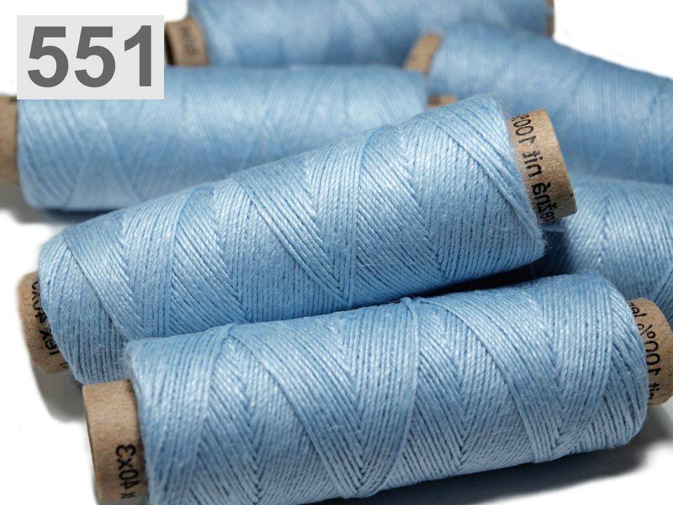Linen yarn clear blue 50m - CelticWebMerchant.com