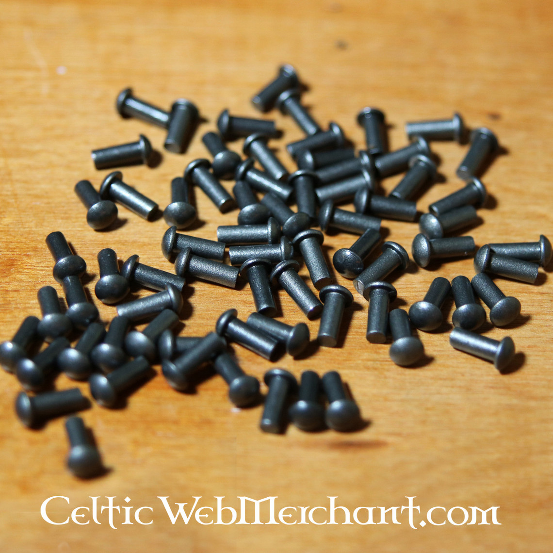 Steel rivets 4 mm, 12 mm long, set of 50 - CelticWebMerchant.com