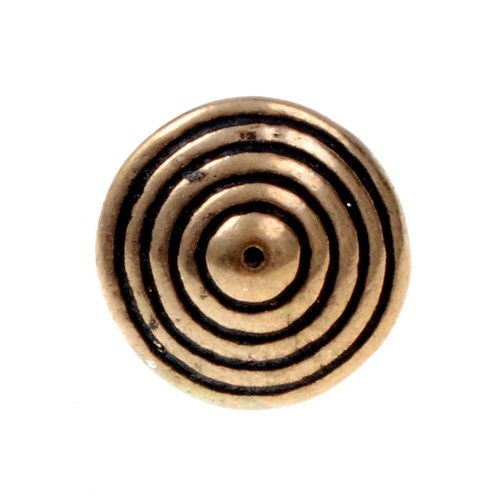 15th century bronze button with grooves, set of 5 - CelticWebMerchant.com