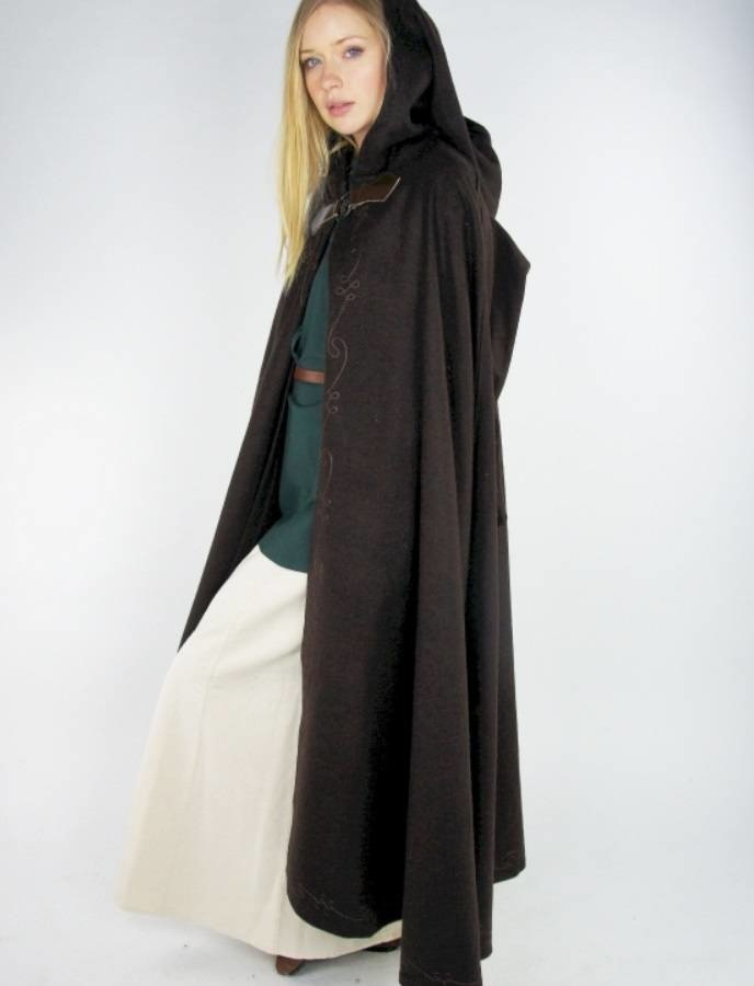 Embroidered cloak Damia with fibula - CelticWebMerchant.com