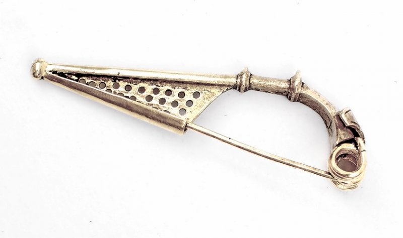 Germanische Fibel 1. Jahrhundert n.Chr., Versilbert - CelticWebMerchant.com