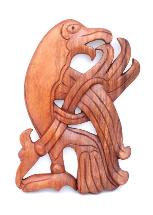 woodcarving cuervo viking - CelticWebMerchant.com