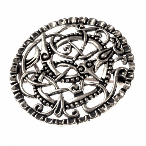 Pitney brooch, silvered bronze - CelticWebMerchant.com