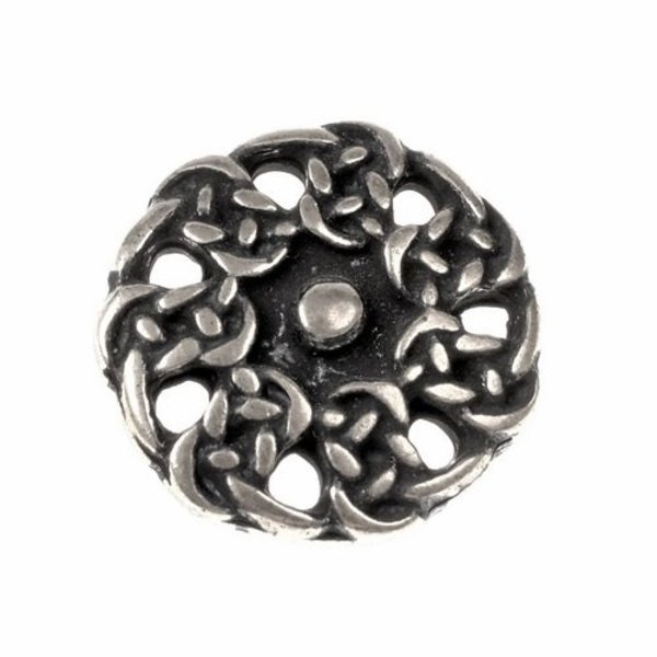 Early medieval buttons, set of 5 pieces, silvered - CelticWebMerchant.com