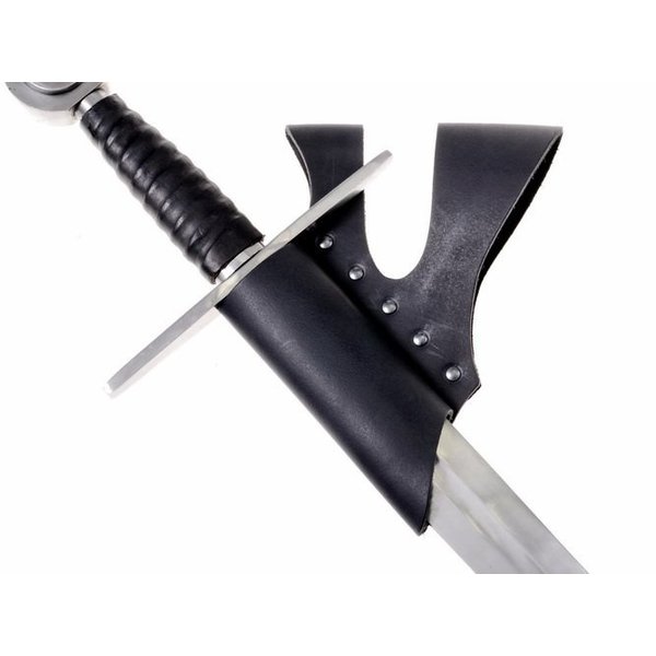 Knight sword holder with double belt loop, black - CelticWebMerchant.com