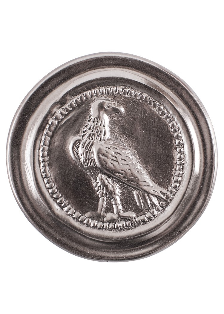 Roman phalera small eagle silver color - CelticWebMerchant.com