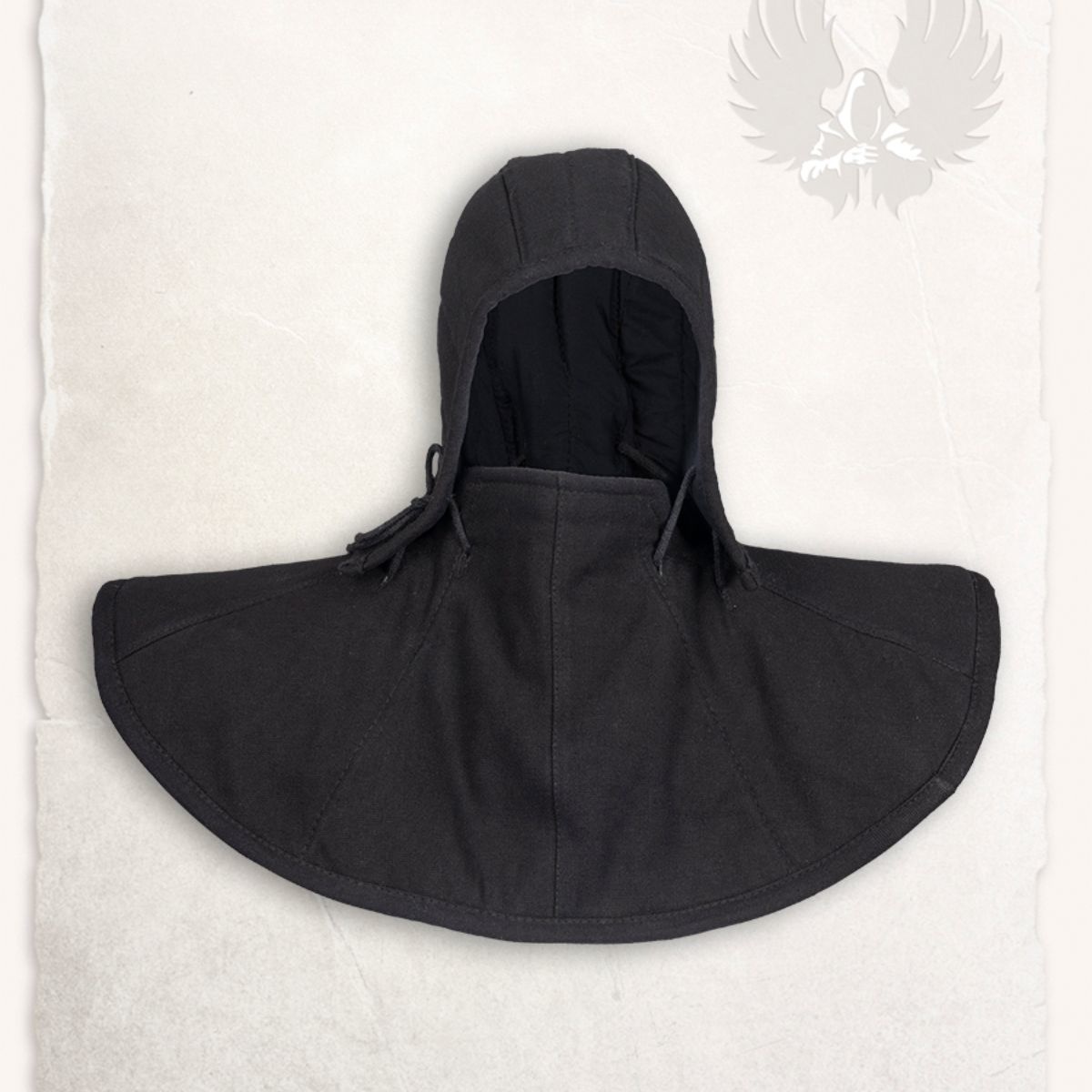 Mytholon Gambeson hood and collar Aulber black - CelticWebMerchant.com