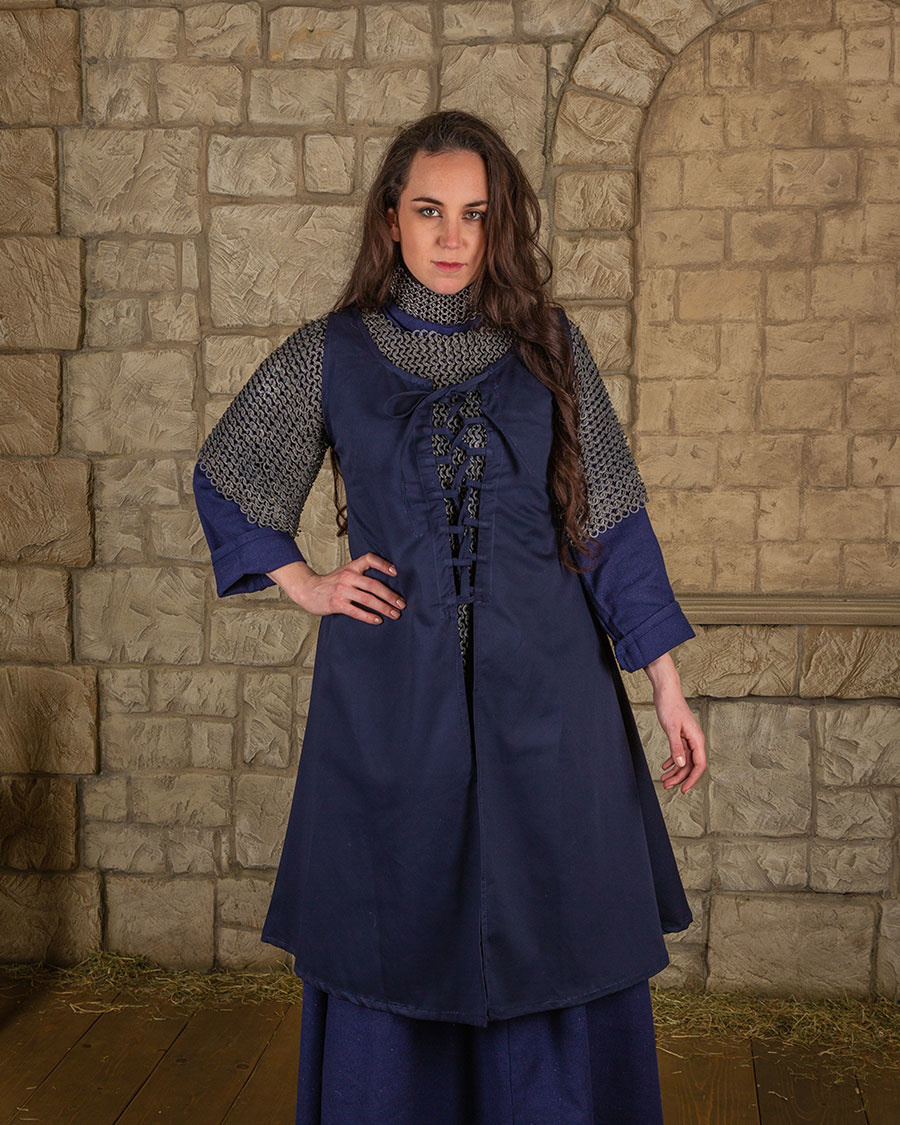 Mytholon Medieval dress Leandra, dark blue - CelticWebMerchant.com
