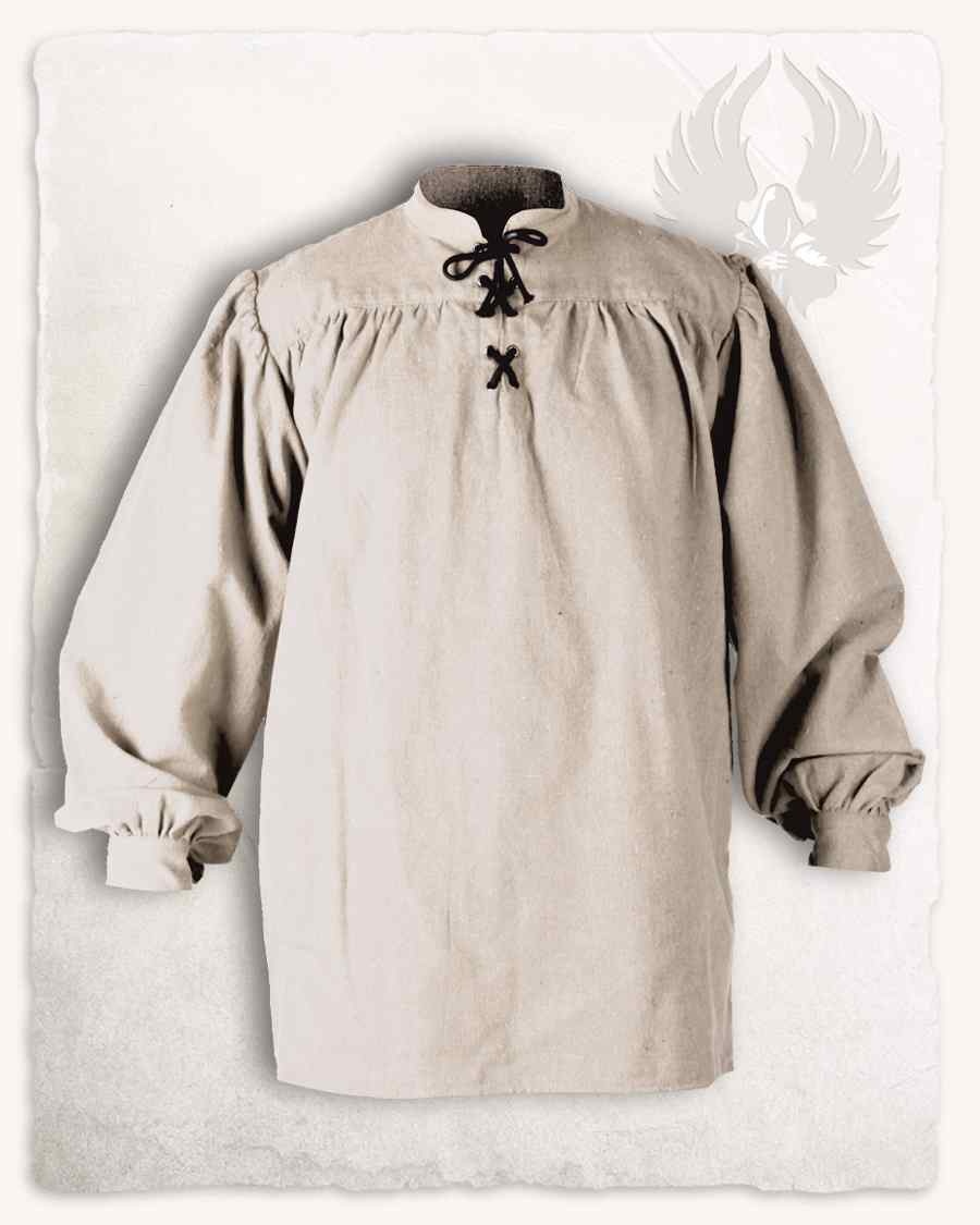 Camicia medievale Ansgar, naturale - CelticWebMerchant.com