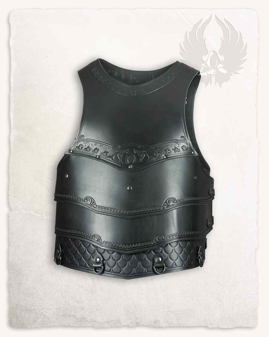 Läder rustning gawain, svart - CelticWebMerchant.com