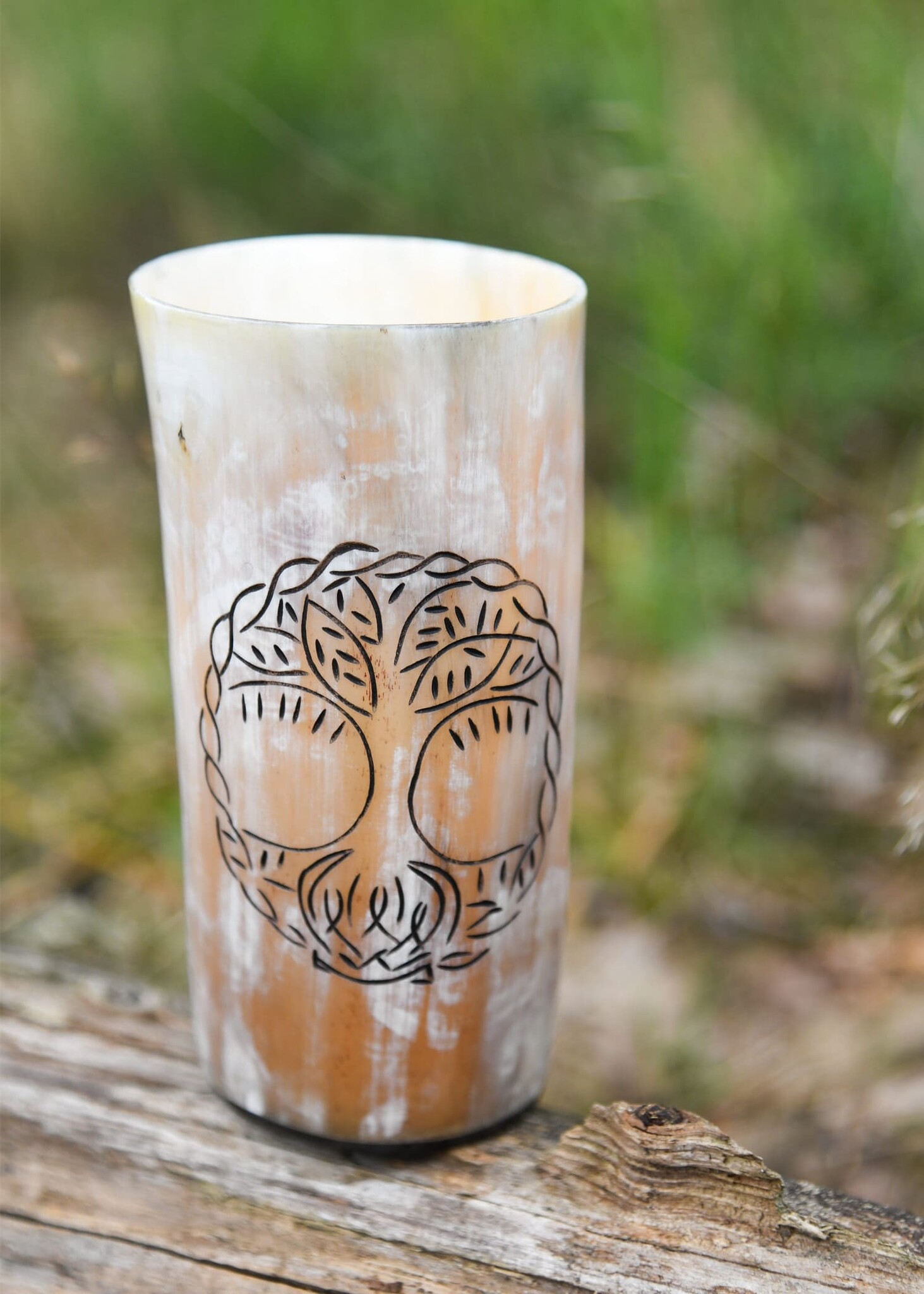 Horn drinking cup Yggdrasil - CelticWebMerchant.com