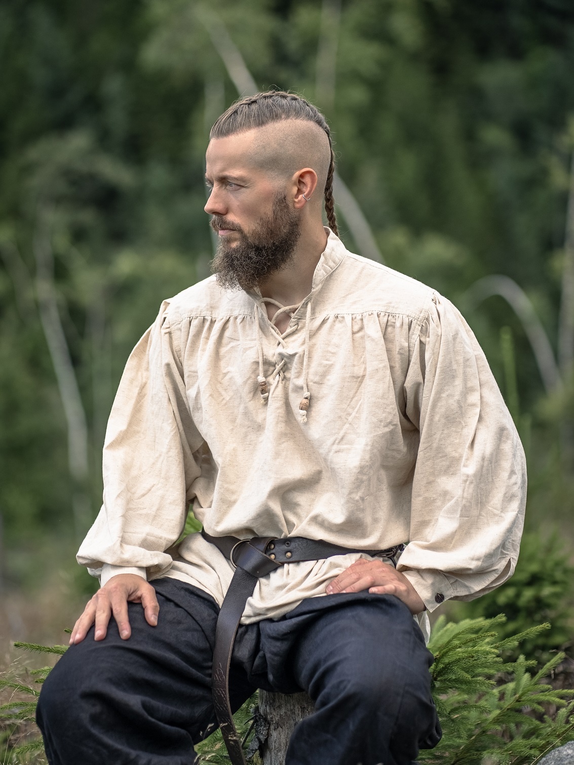 Camicia medievale, crema - CelticWebMerchant.com