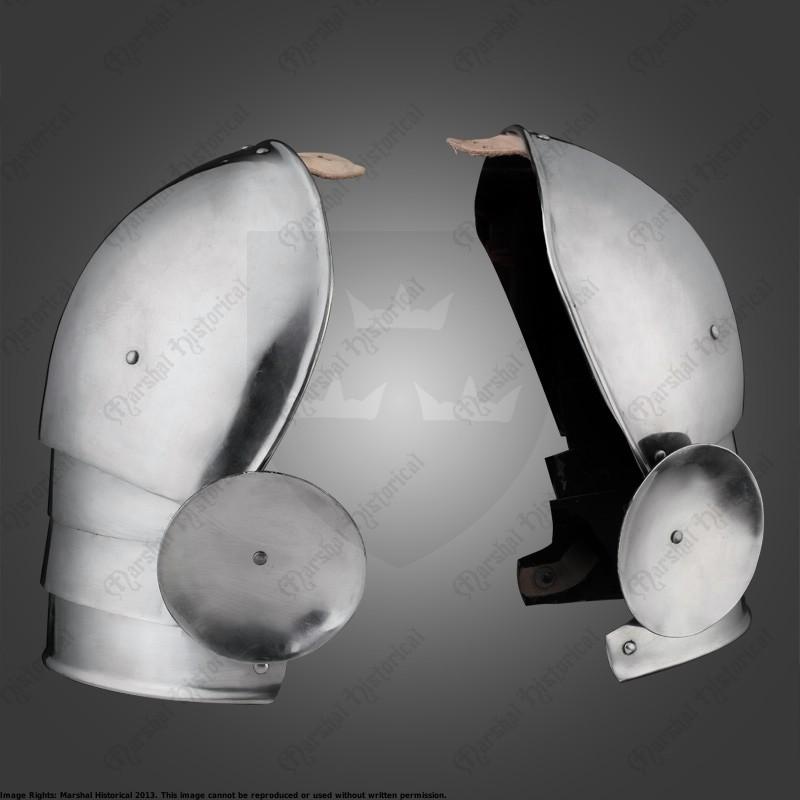 Pauldrons 1480 with roundel - CelticWebMerchant.com