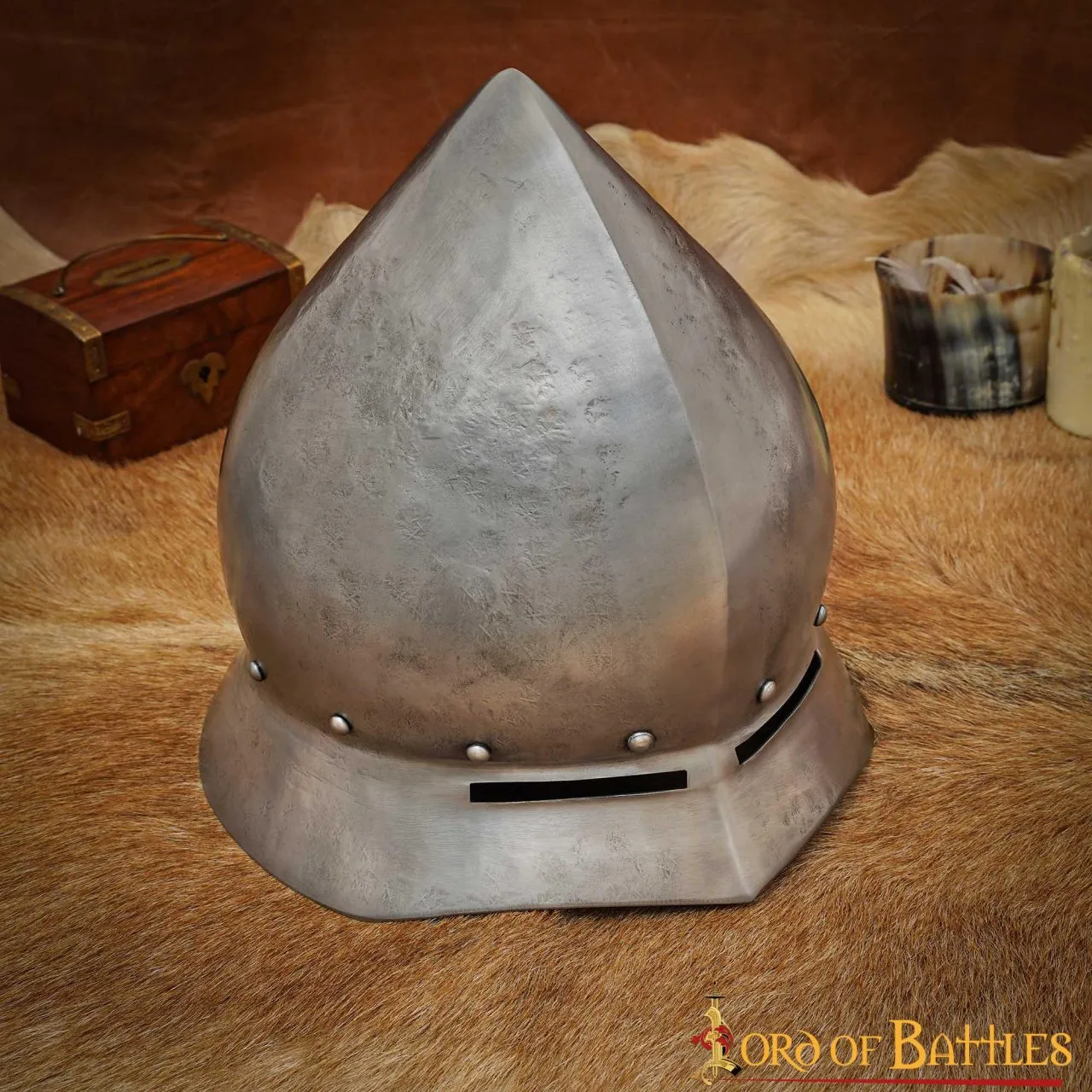 15th century kettle hat with antique finish - CelticWebMerchant.com