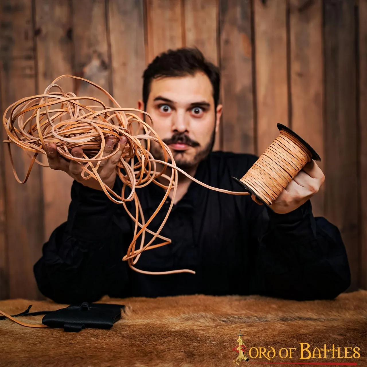 50meters Natural Leather String Cord Spool Roll - CelticWebMerchant.com