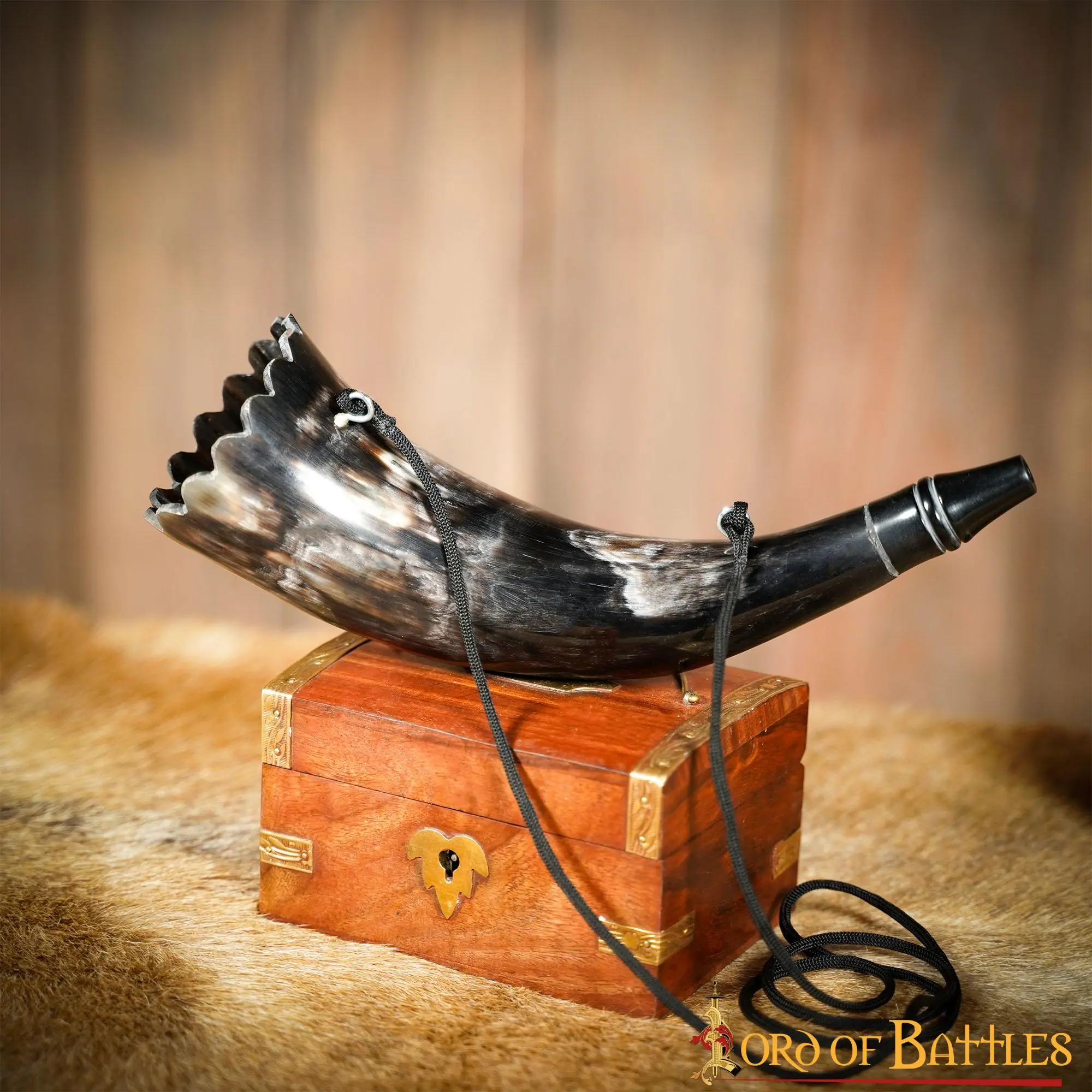 Genuine Viking Gjallarhorn with Simple Synthetic Cord ...