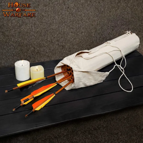 Late medieval cotton canvas quiver - CelticWebMerchant.com