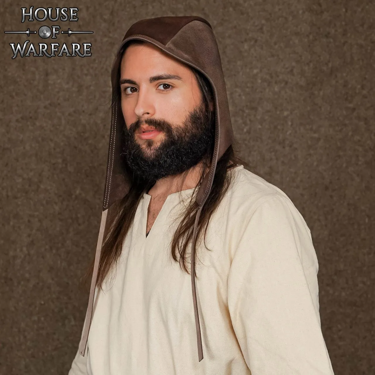 Capuchon médiéval en cuir - CelticWebMerchant.com