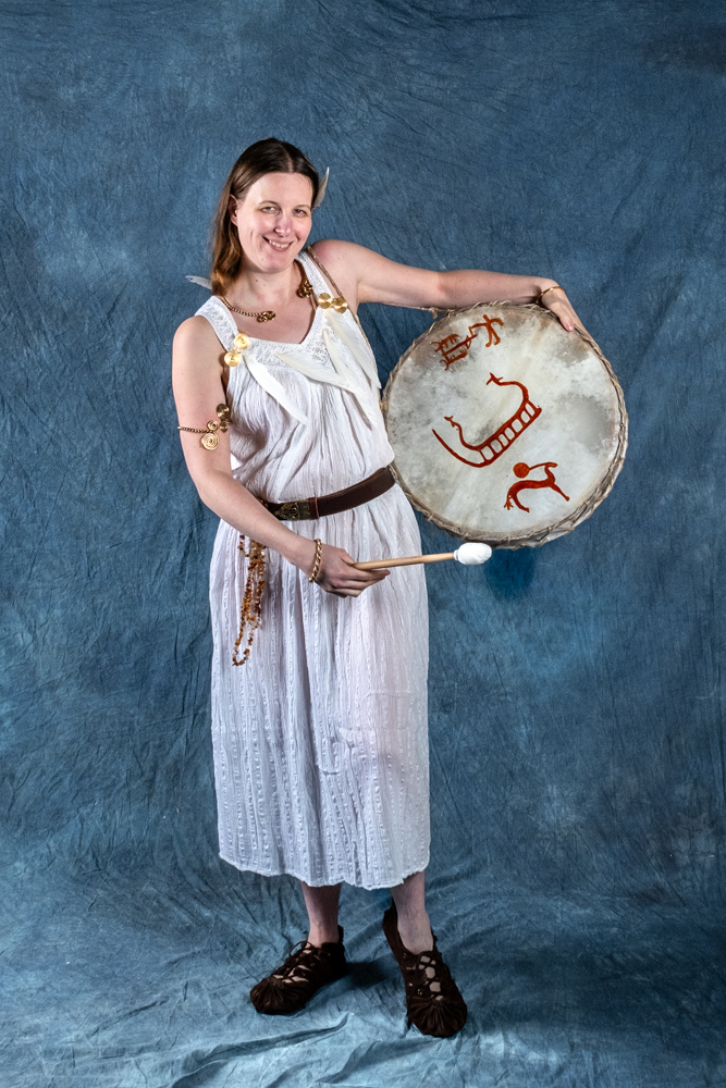 Déesse robe Hera, blanc - CelticWebMerchant.com