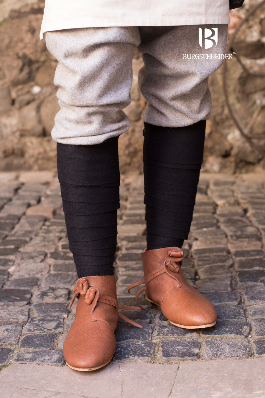 Leg wrappings Aki, black - CelticWebMerchant.com