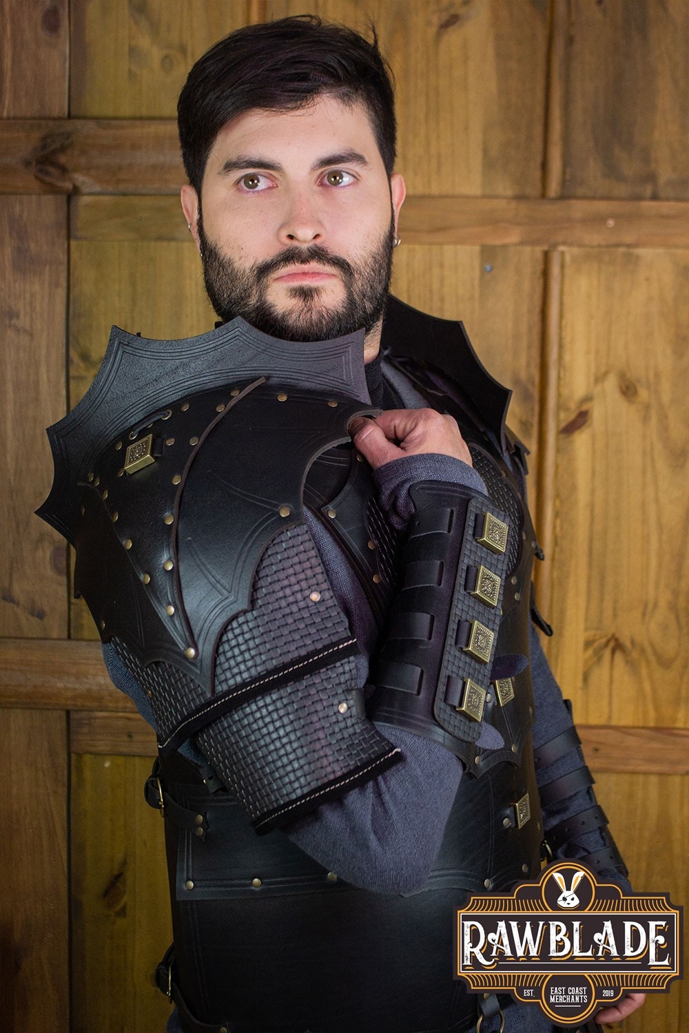Rawblade Edekan Pauldrons - Black - CelticWebMerchant.com