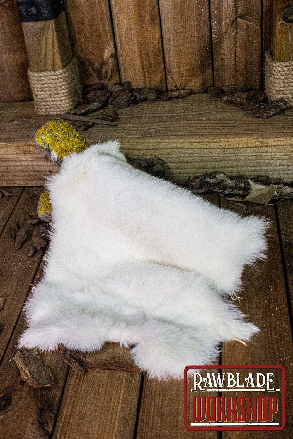 Rawblade Rabbit fur - White - CelticWebMerchant.com