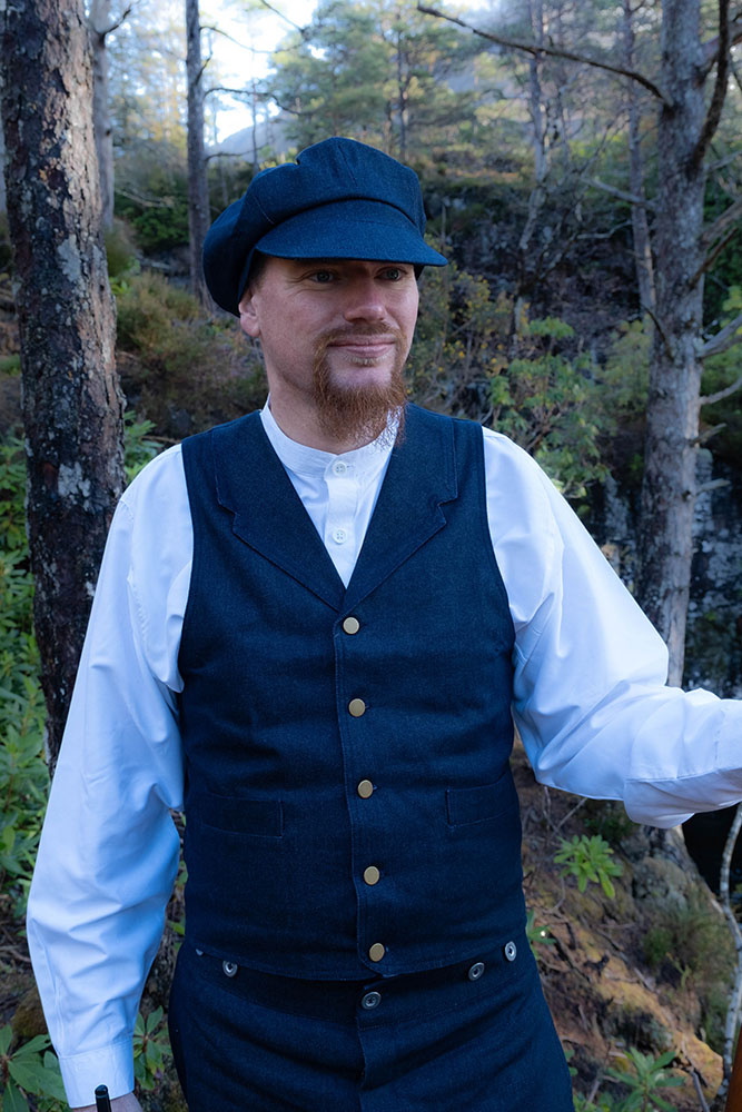 1920 vest Harold, blue - CelticWebMerchant.com