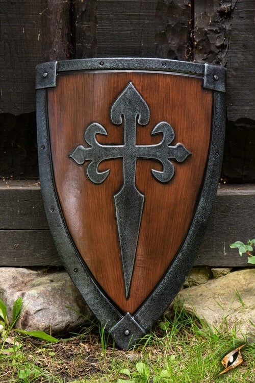 LARP kite shield steel-wood - CelticWebMerchant.com