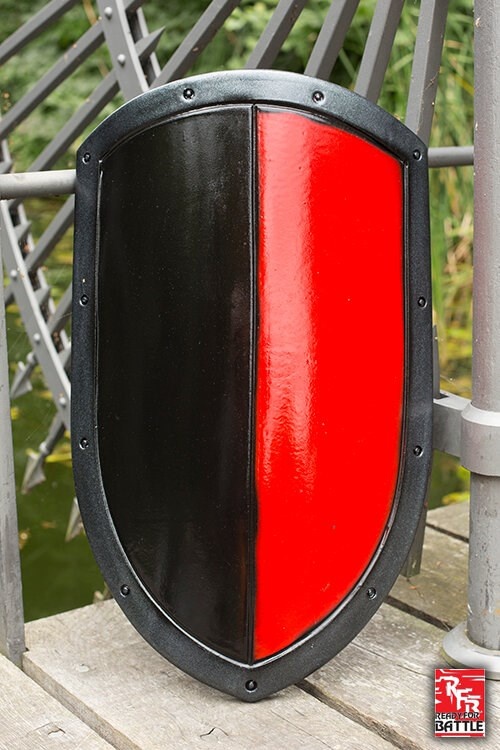 LARP kite shield black/red - CelticWebMerchant.com
