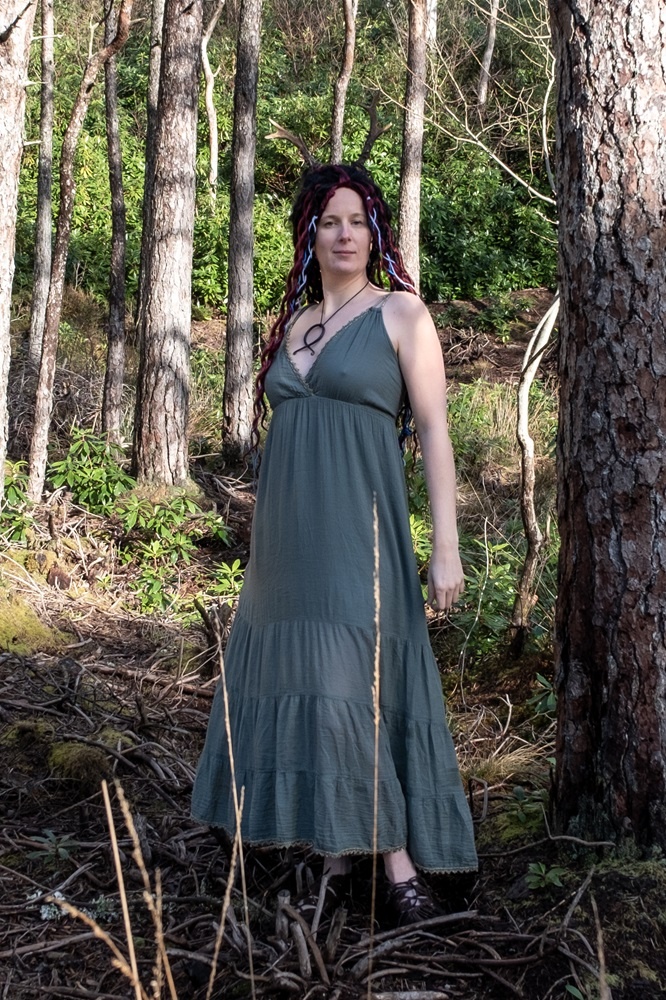 Déesse robe Athena, khaki - CelticWebMerchant.com