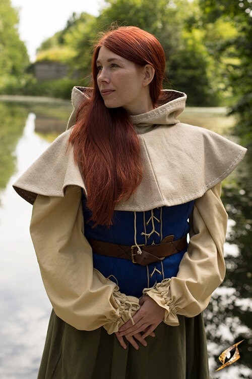Medieval chaperon Erhard, beige - CelticWebMerchant.com