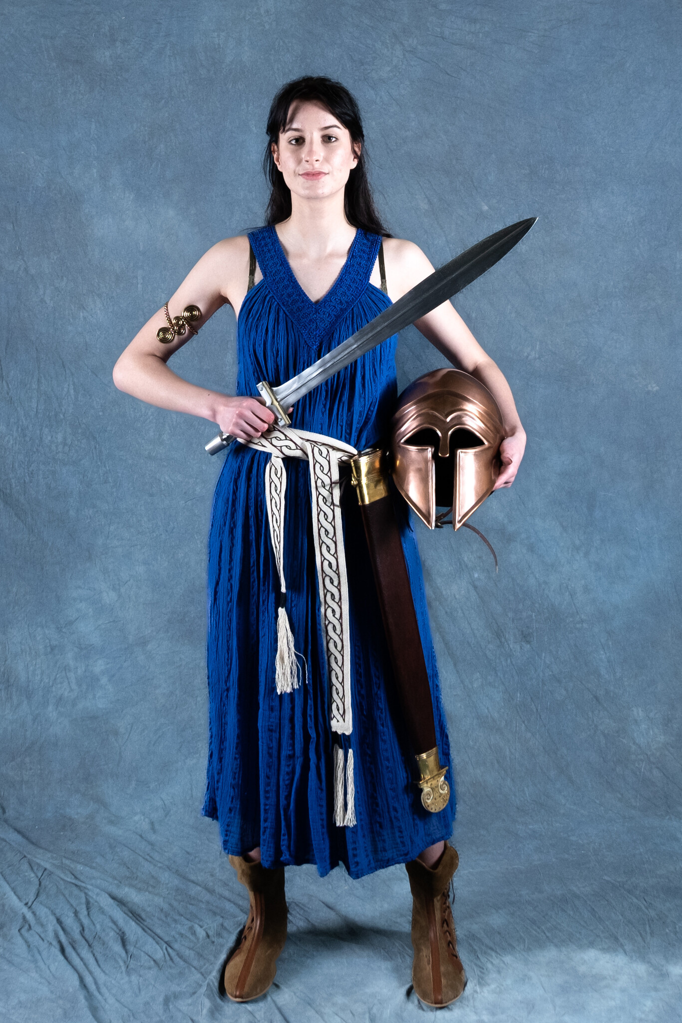 Déesse robe Hera, bleu - CelticWebMerchant.com