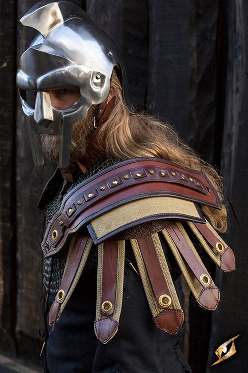 Roman Pauldrons, Pair, LARP - CelticWebMerchant.com