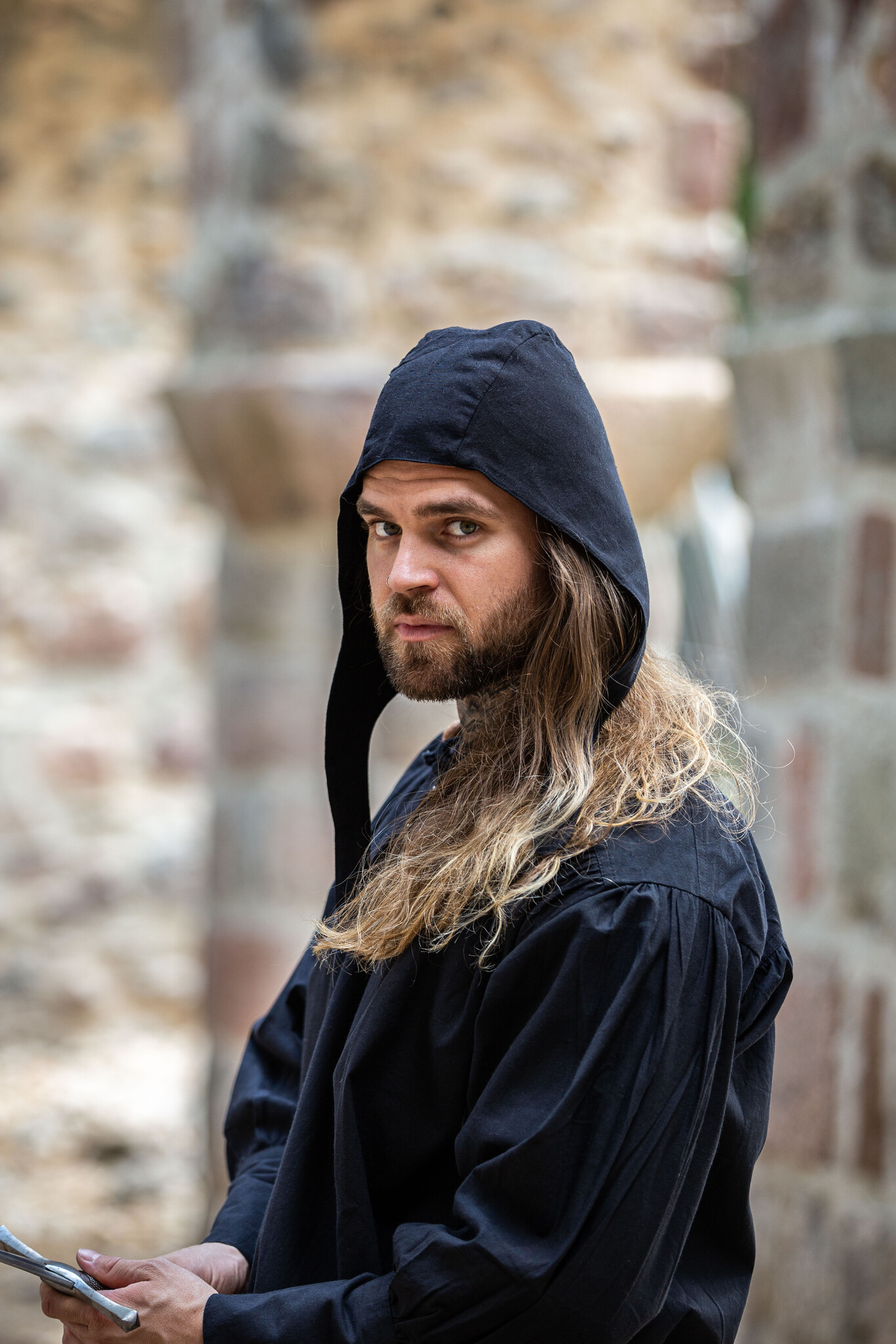 Medieval cap, black - CelticWebMerchant.com