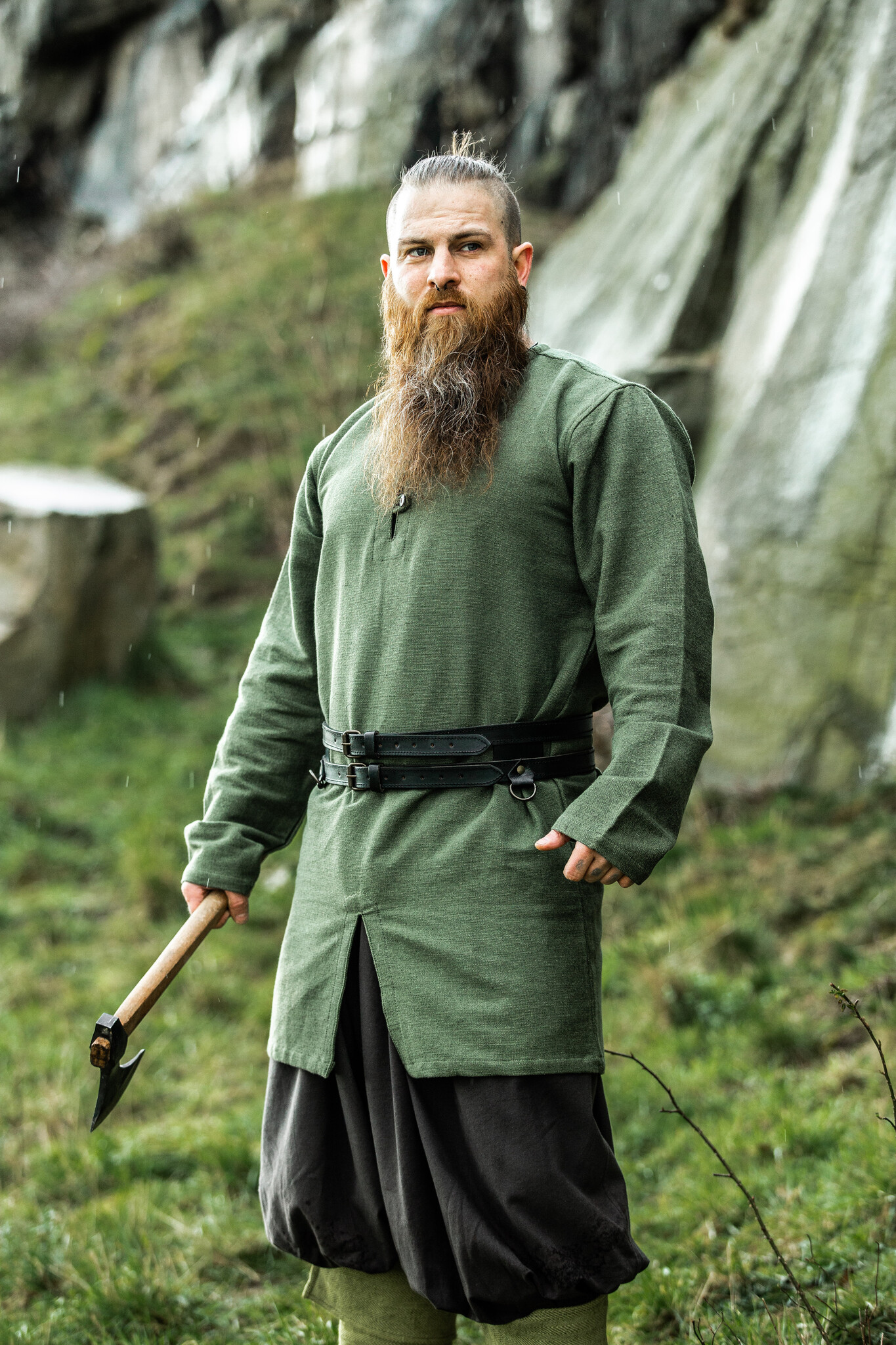 Tunico viking Balduin, verde - CelticWebMerchant.com