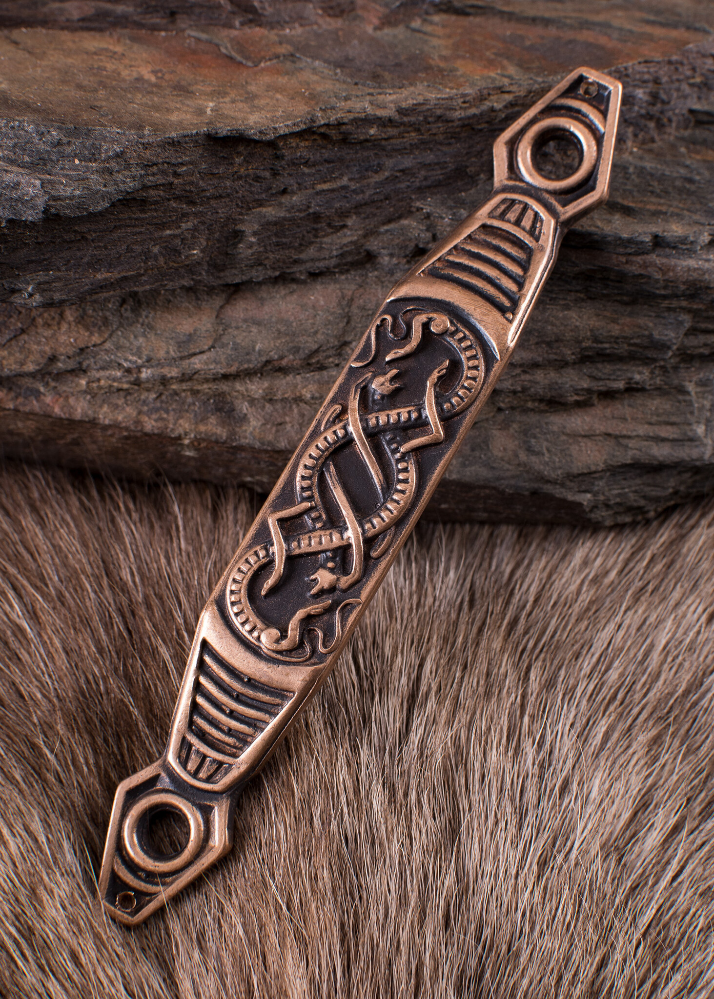 Belt loop with snakes for sword scabbard - CelticWebMerchant.com