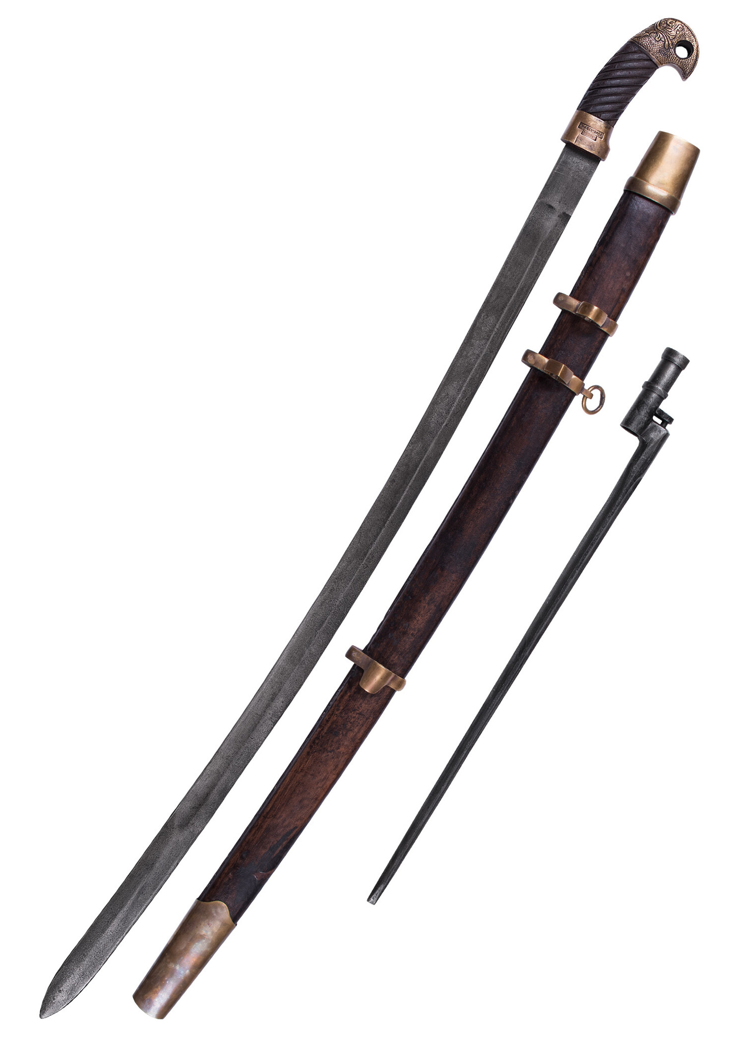 Russian Shashka with bayonet, antique finish - CelticWebMerchant.com